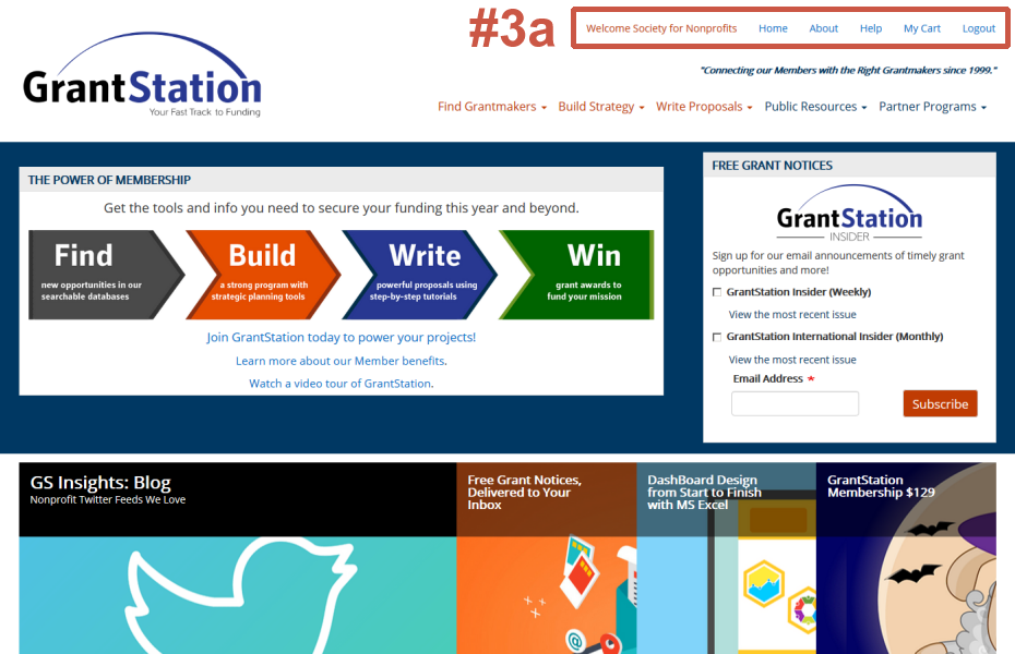 GrantStation Login Instructions | Society for Nonprofits